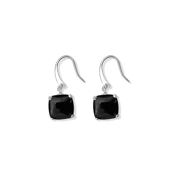 FV JEWELLERY La Stele Onyx Dome Earrings - Black