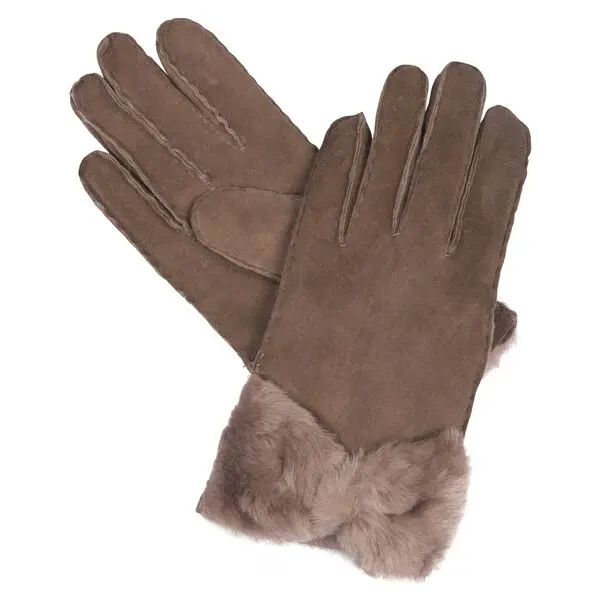 OWEN BARRY Sheepskin Gloves Mushroom Cep - Brown