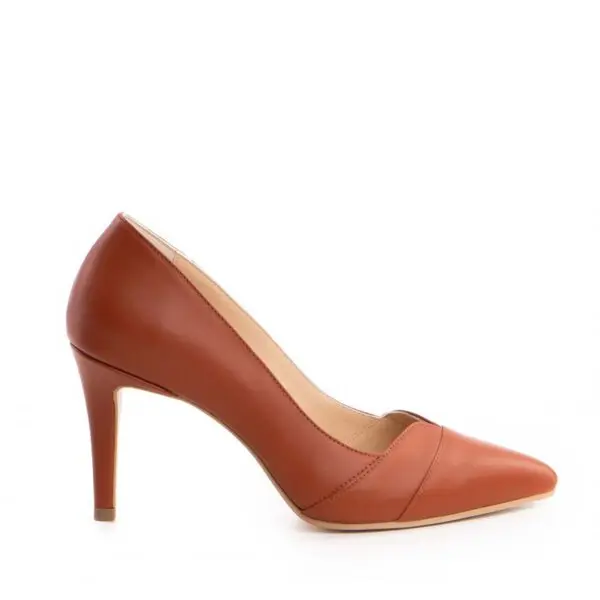 THE 5TH ELEMENT Yuki Pumps In Brick Leather - Orange