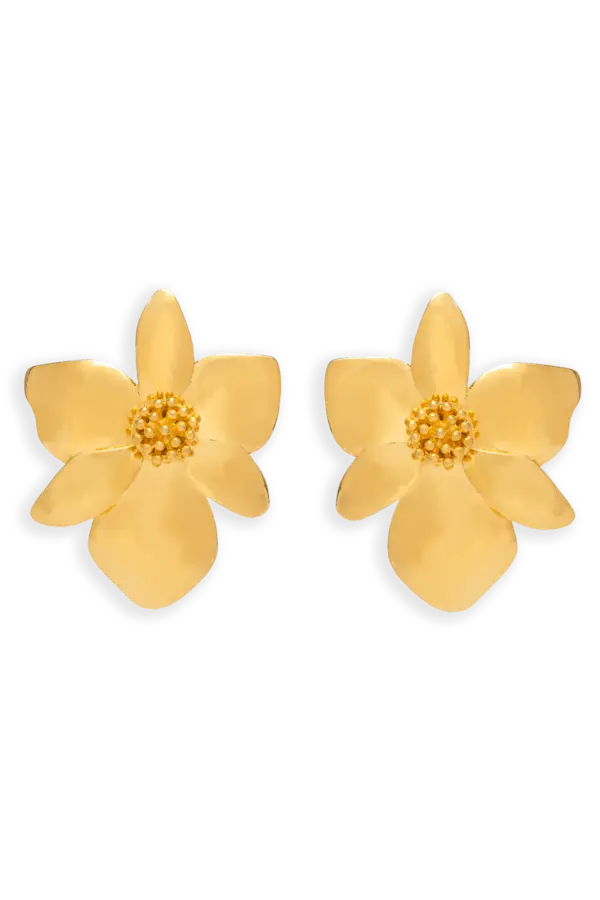 LAVANI JEWELS Orchid Earrings - Gold