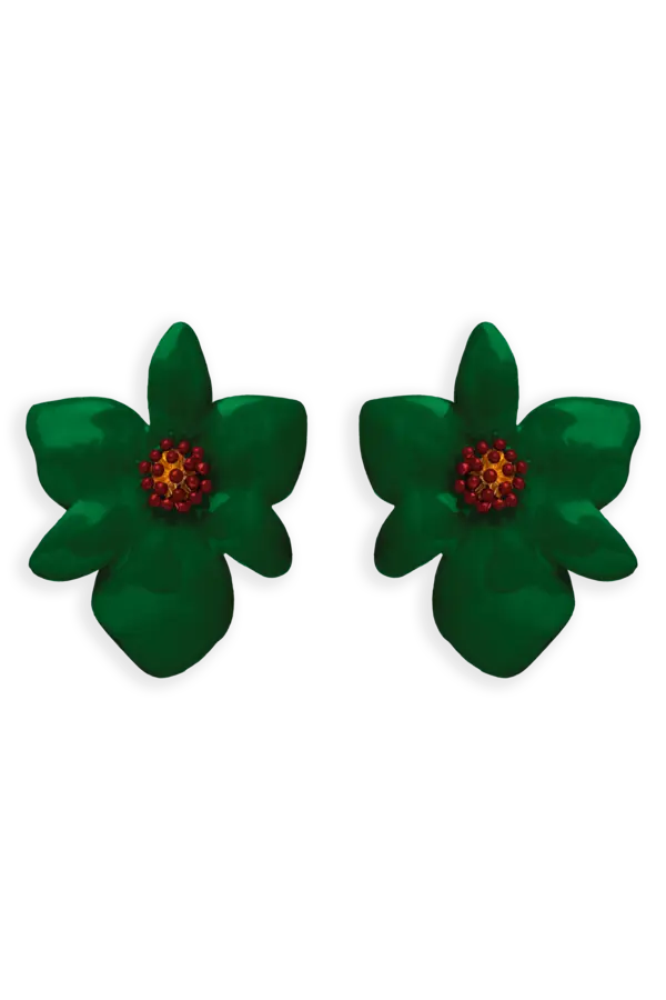 LAVANI JEWELS Orchid Earrings - Green