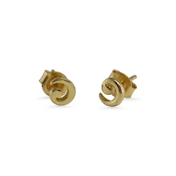ISLA SILVER Tiny Spiral Stud Earrings