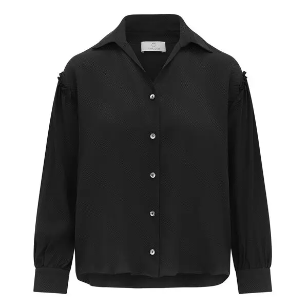 AUGURI Silk Shirt - Black