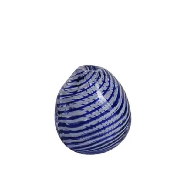 MARLETH Blue / White Filigrana Amorfa Hand-blown Glass Vase – Blue & White Art Glass - Blue/white
