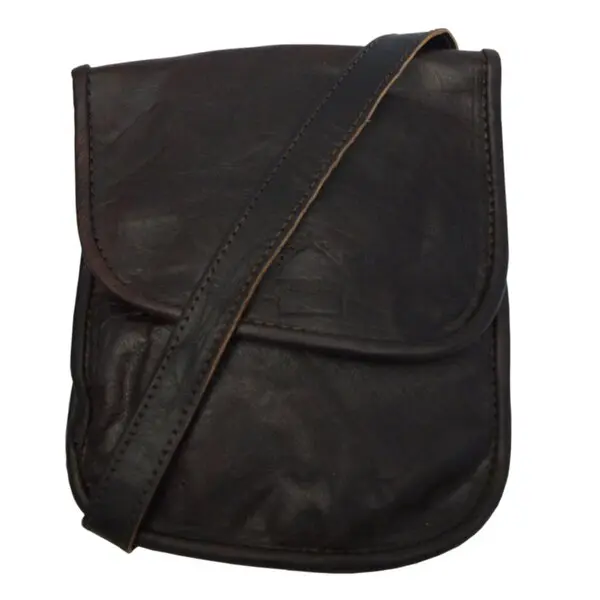 BERBER LEATHER The Kenitra Travel Pouch In Dark - Brown