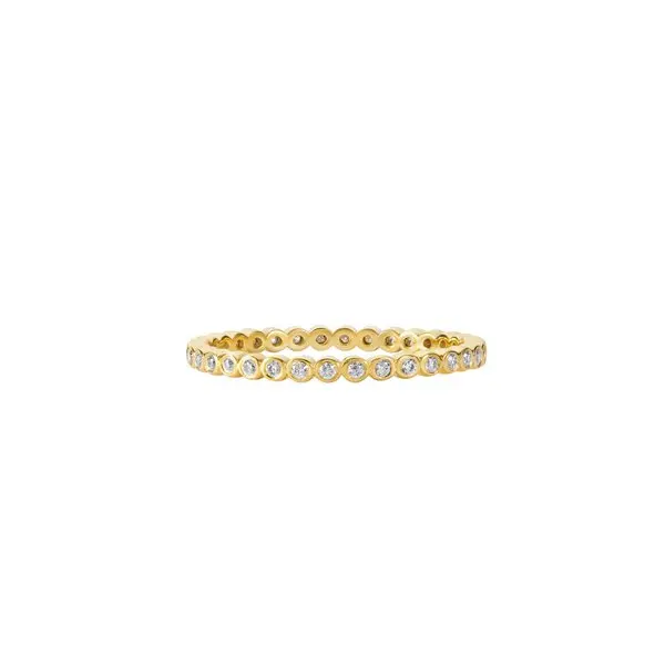 BLOOMTINE | EARTH ANGEL HQ Illuminess™ 14k Bezel Stacking Ring - Gold
