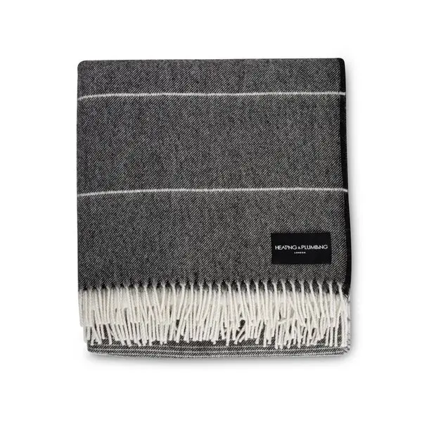 HEATING & PLUMBING LONDON Wonderland Alpaca & Merino Lambswool Blanket - Black