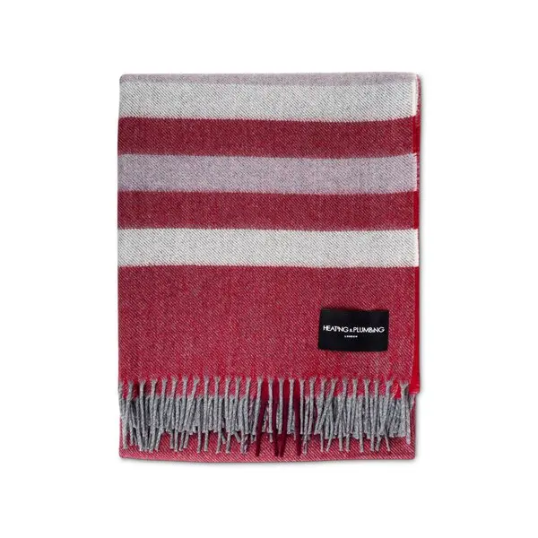 HEATING & PLUMBING LONDON Wonderland Alpaca & Merino Lambswool Blanket - Red