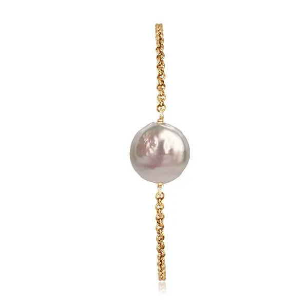 MARQUISE SWIM Gold / White Bracelet Punctuation Coin White Pearl & Gold - Gold/white