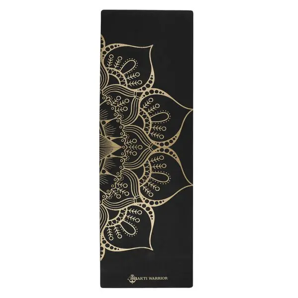SHAKTI WARRIOR Cork Yoga Mat Sahasrara - Black