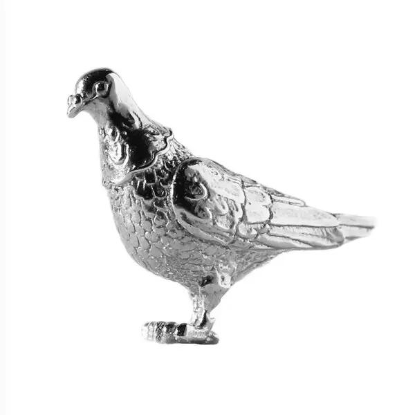 LEE RENEE Pigeon Lapel Pin - Silver