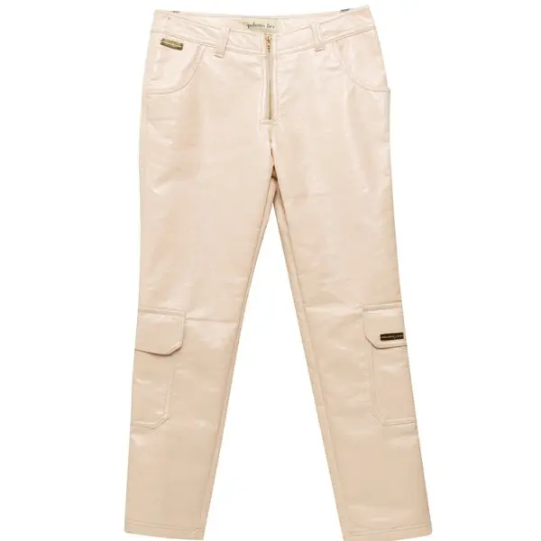 PALOMA LIRA Neutrals Vinyl Skin Pants - Brown