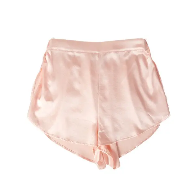 SOFT STROKES SILK Pure Mulberry Silk Petal Shorts, Mid-waist, Silk Charmeuse - Pink