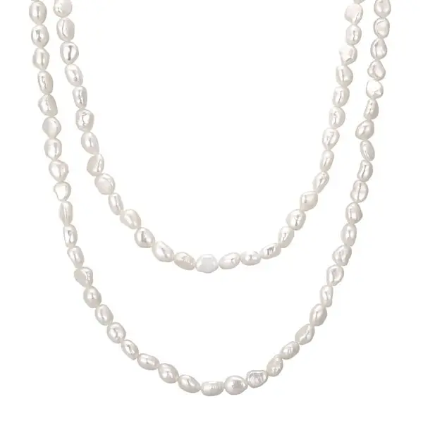 KATY FAYE Chantal Pearl Necklace - White