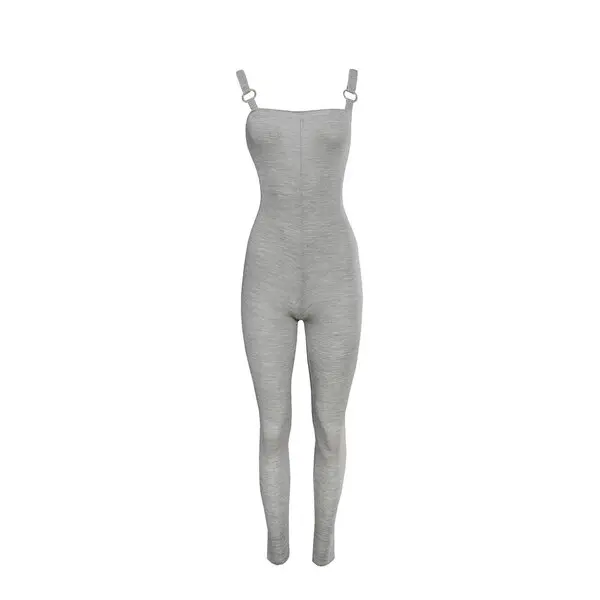 VESTIAIRE D'UN OISEAU LIBRE Jersey Open Back Jumpsuit - Grey
