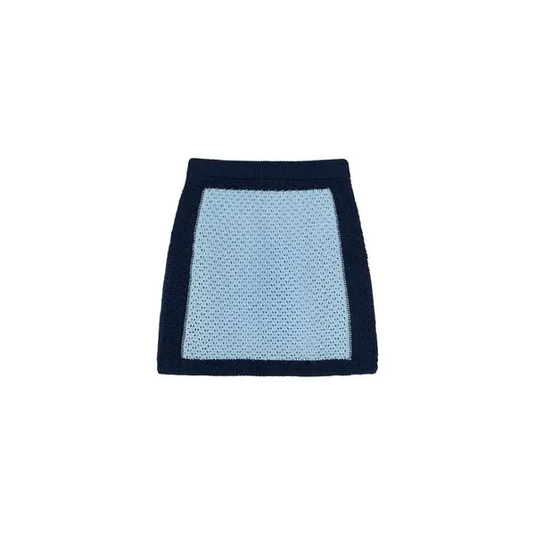 THISISU COLLECTION Nerina Colorblock Beachwear Knit Skirt - Blue