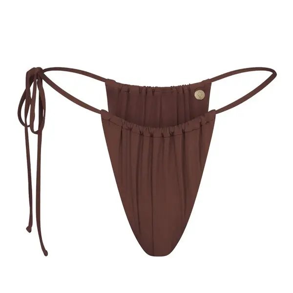 MARQUISE SWIM Bikini Bottom Canvas String Mocha