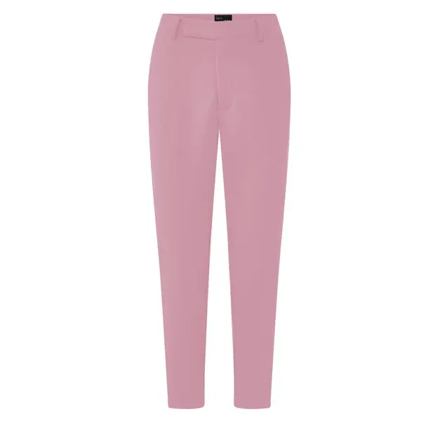 Layo G Cropped Blush Stretch Dress Pants Tall - Pink