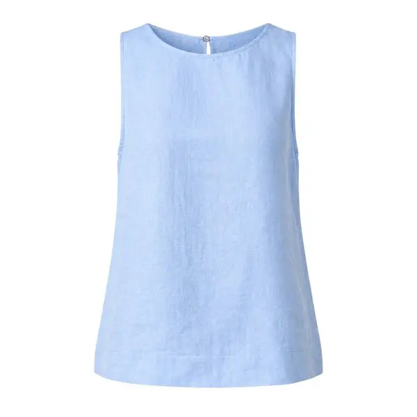 OH!ZUZA NIGHT&DAY Echo Viscose Top With Wide Straps Light - Blue