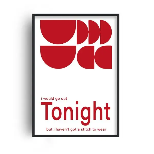 FANCLUB Go Out Tonight Smiths Retro Music Giclée Art Print - Red