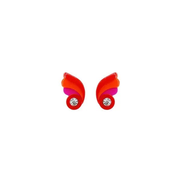 GISSA BICALHO Acrylic Handmade Earring Xs Butterfly - Red