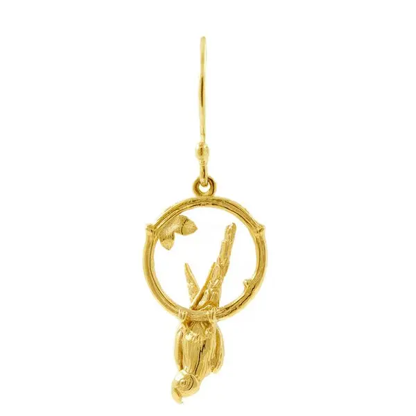 LEE RENEE Parakeet Earring – Small, Upside Down - Gold