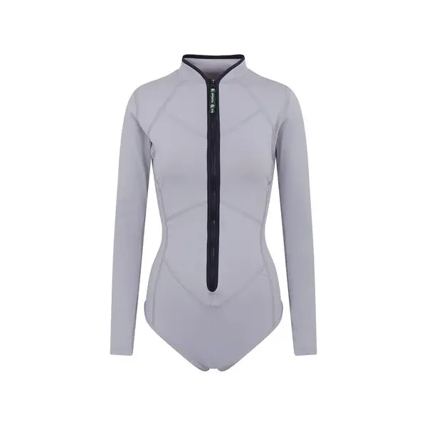 NUMBAT Carla Zipper Swimsuit With Long Sleeves - Grey