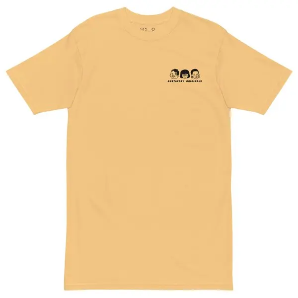 ANCHOR & CREW Vintage Gustatory Originals Because No Good Day... Heavy Cotton Embroidered T-shirt - Yellow