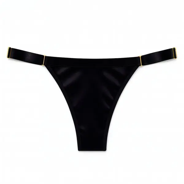 ZELF INTIMATES Stella Thong Recycled - Black