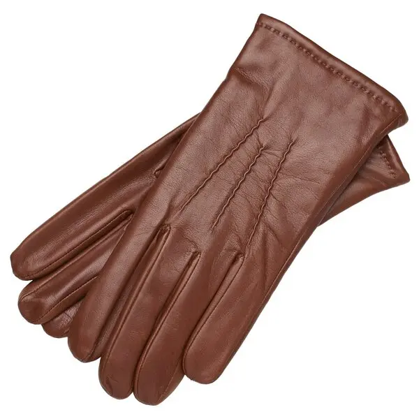 1861 GLOVE MANUFACTORY San Severo Leather Gloves In Saddle - Brown