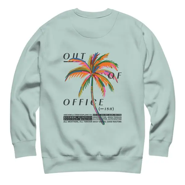 ANCHOR & CREW Ice Out Of Office Passenger Organic Cotton Sweatshirt - Blue