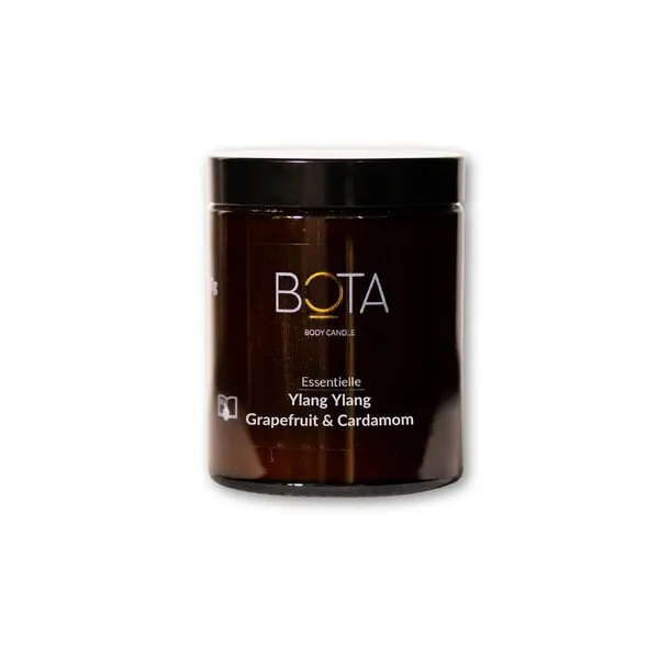 BƆTA Essentielle Collection: Ylang Ylang, Grapefruit & Cardamom Body Candle - Brown