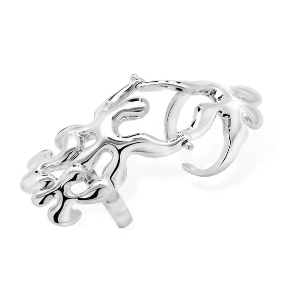 LUCY QUARTERMAINE Solid Sterling Splash Armour Ring - Silver