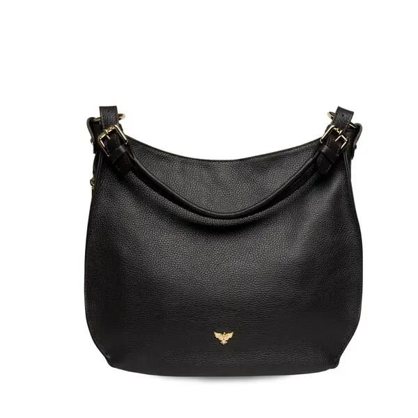 APATCHY LONDON Harriet Leather Shoulder Bag - Black