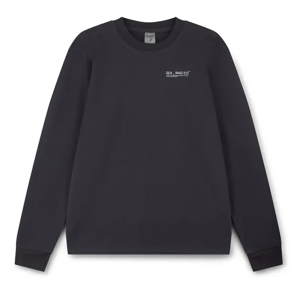 SEA_WASHED Organic Cotton Long Sleeve Top - Black