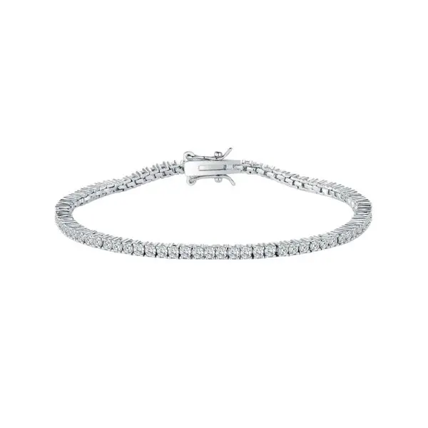 SPERO LONDON Sterling 2mm Fine Tennis Bracelet - Silver