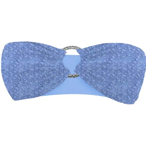 BLACKBOUGH SWIM Shelby Bandeau Top / Oceania Crochet - Blue