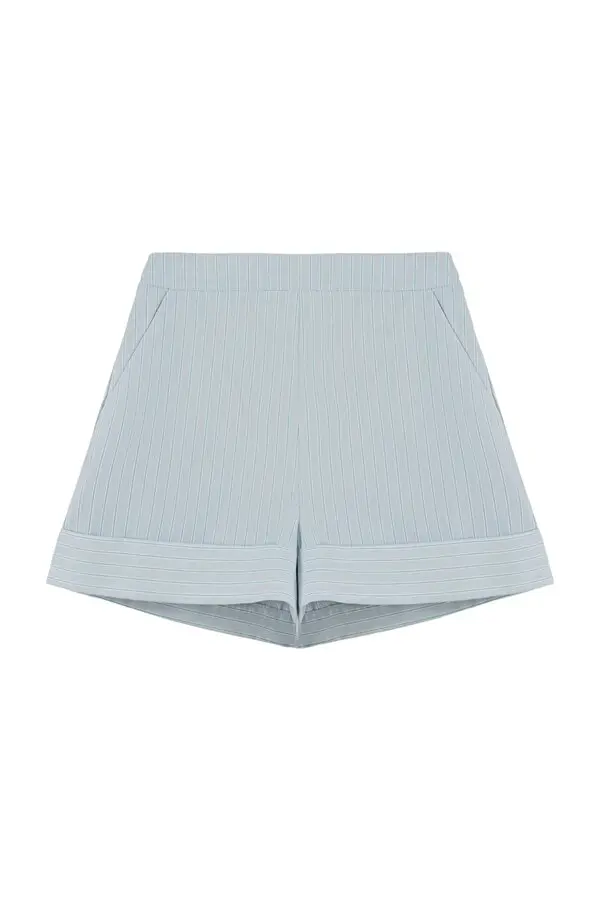 NOCTURNE High-waist Mini Shorts With Vertical Stripes