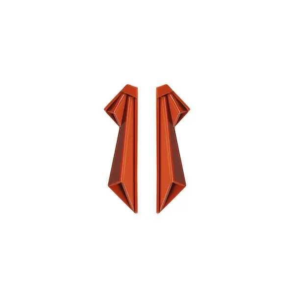 GISSA BICALHO Handmade Acrylic Earring Stalactite Cinnamon - Orange