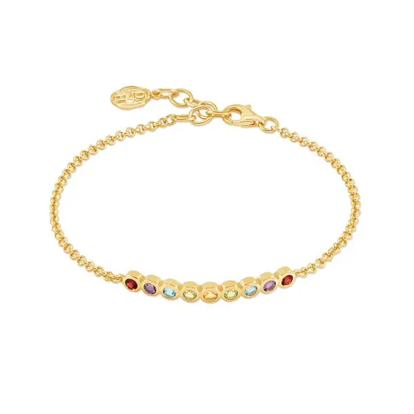 DOWER & HALL Tutti Frutti Bar Bracelet In Vermeil - Gold