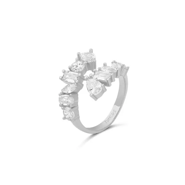 SHYMI Multi Shape Coil Ring - Silver