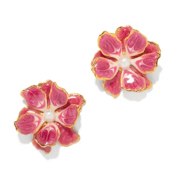 THE PINK REEF Small Double Floral In Dusty Rose - Red