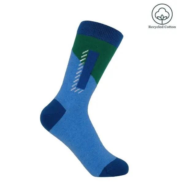 PEPER HAROW - MADE IN ENGLAND Alphabet ’s Socks – I - Blue