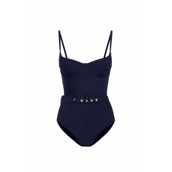 KIKKI-G SWIMWEAR Gigi Underwired One Piece Navy - Blue
