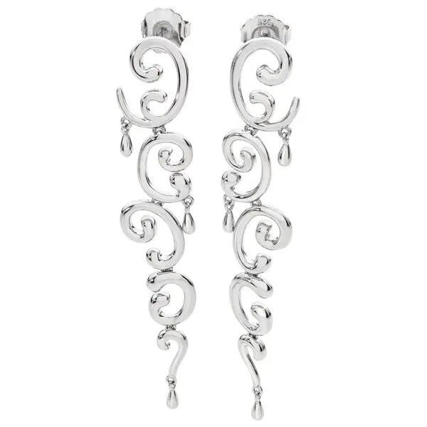 LUCY QUARTERMAINE Solid Sterling Elet Drop Earrings - Silver