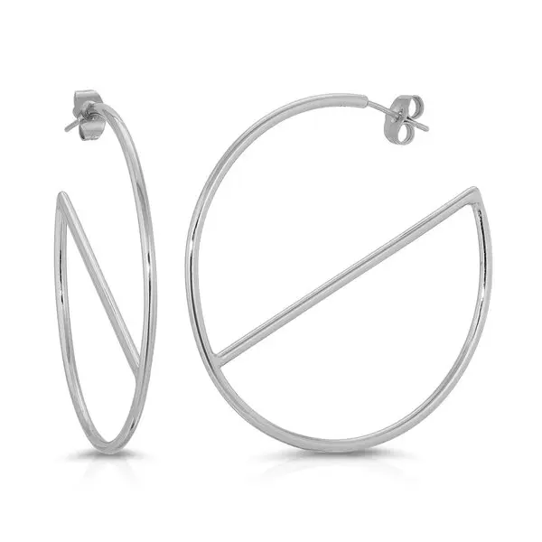 GLAMROCKS JEWELRY Glam Hoops - Silver