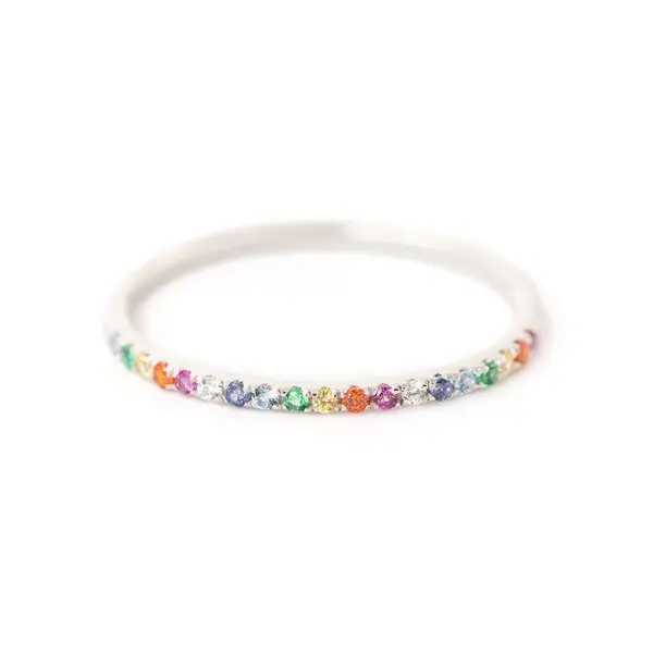 BELINDA JEWELZ Kaylee Half Eternity Pride Ring - Gray/yellow