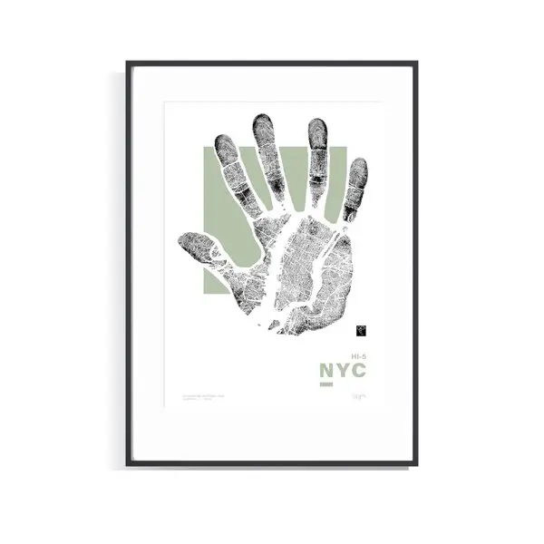 Curiosity Snug Hi-five Series Nyc Sage New York Limited Edition Print - Green