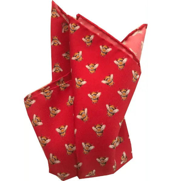 LAZYJACK PRESS Buzzed Pocket Square - Red