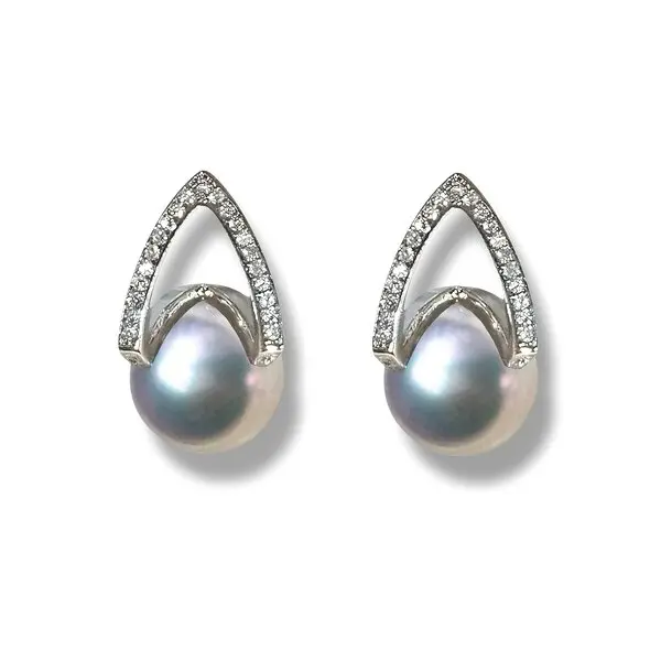 NINEMOO Arché Pearl Earrings - Silver